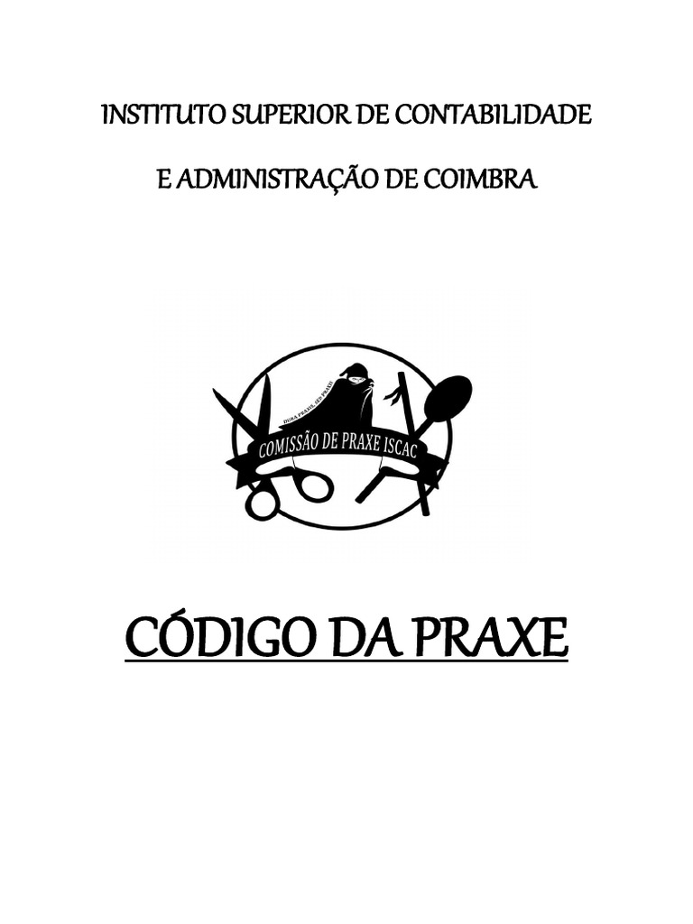 Código de Praxe ISCAC 201617 | PDF