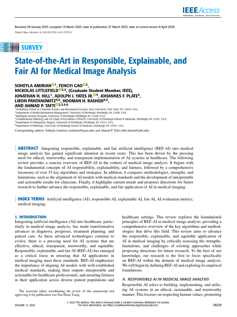 State-of-the-Art in Responsible Explainable and Fair AI For Medical Image Analysis | PDF ...