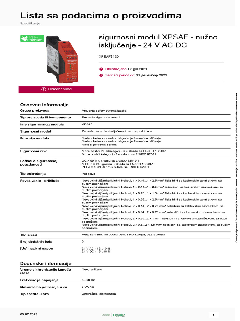 Preventa XPS - XPSAF5130 | PDF