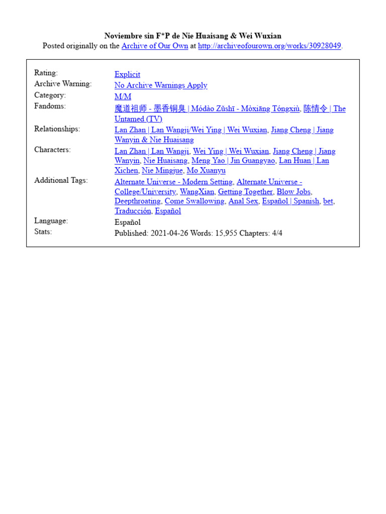 Noviembre sin FP de Nie | PDF