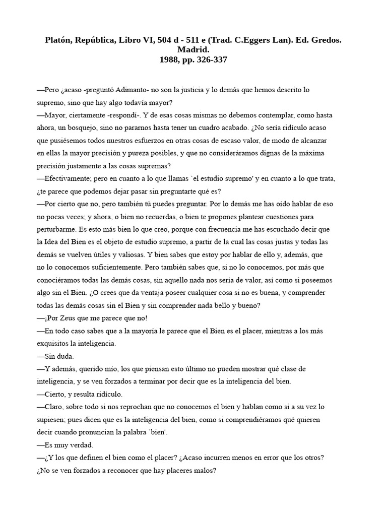 La Rep Blica VI | PDF | Verdad | Dom