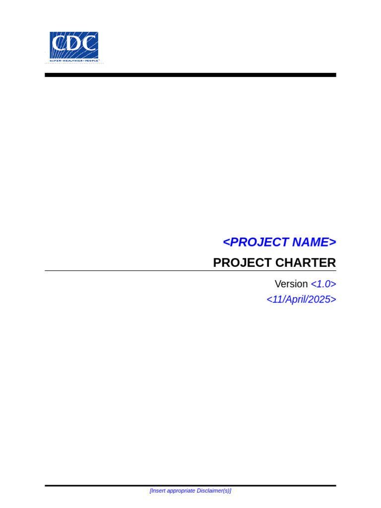 _Project_Charter_Template | PDF | Public Health | Bracket