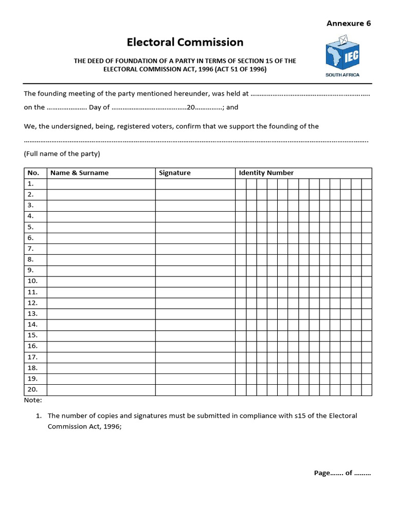 Annexure 6 - Deed of Foundation | PDF