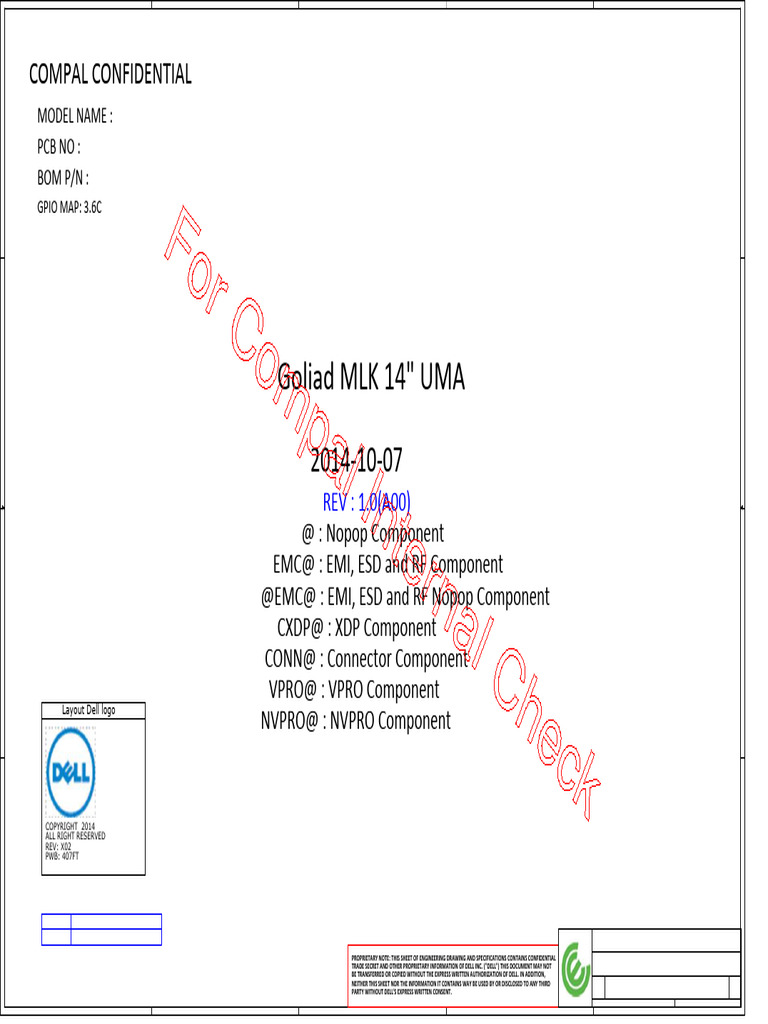 DELL - Latitude E7450 - LA-A961P Schematic | PDF | Usb | Electronics