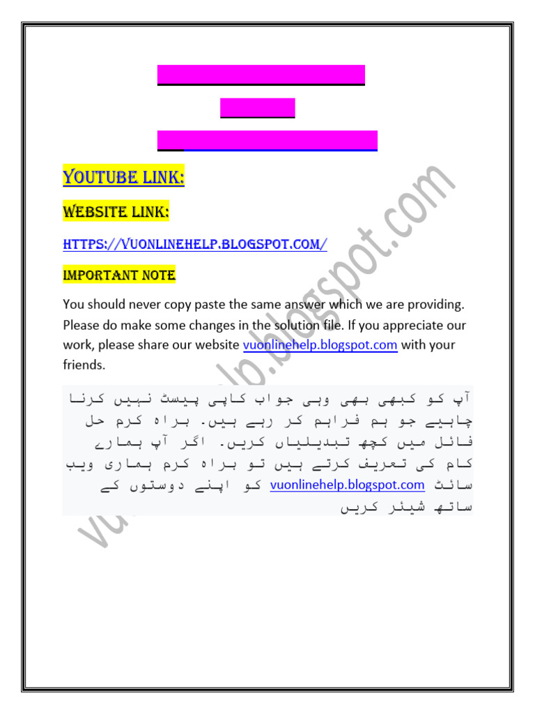 CS401 Short Notes Mid Term | PDF | Bios | Assembly Language