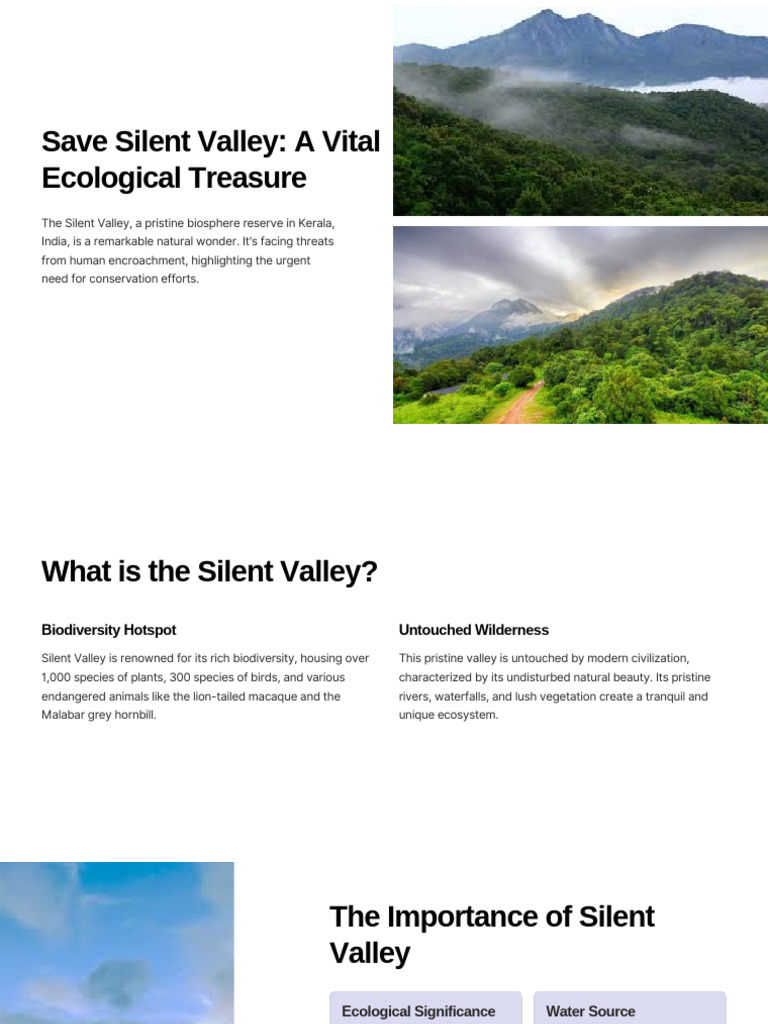 Save Silent Valley A Vital Ecological Treasure | PDF | Conservation Biology | Ecosystem