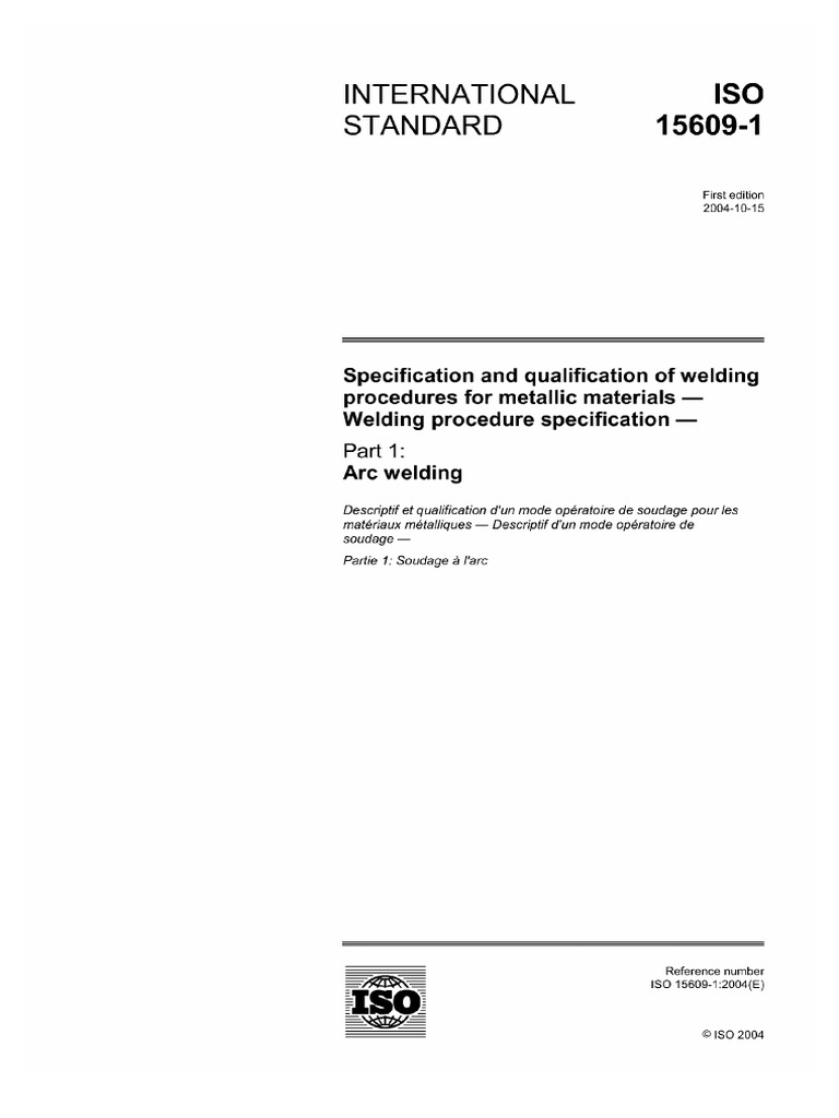 Din Iso en 15609part1 Wps | PDF