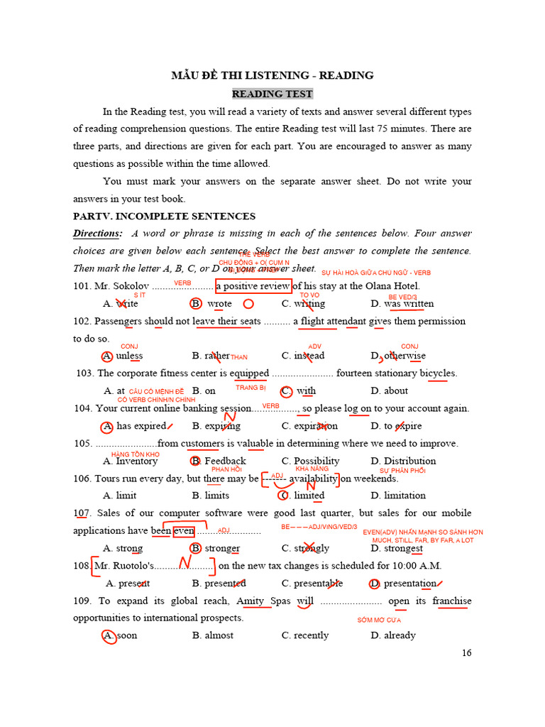 Giải P56 Đề Cương Toeic 2025 | PDF | Linguistics