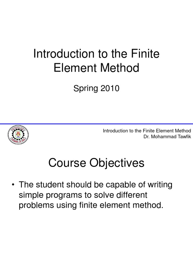 Intro To FEM | PDF | Finite Element Method | Fluid Dynamics