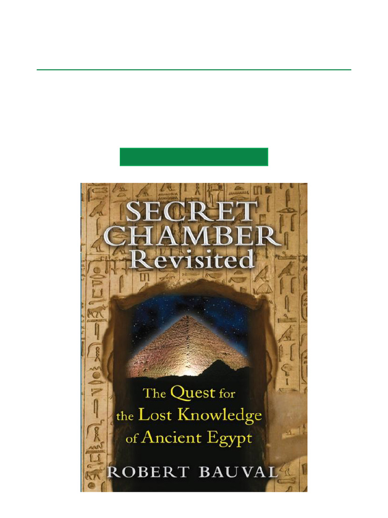 Secret Chamber Revisited The Quest For The Lost Knowledge of Ancient ...