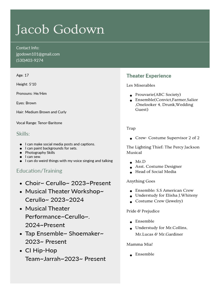 Godown, Jacob Resume | PDF