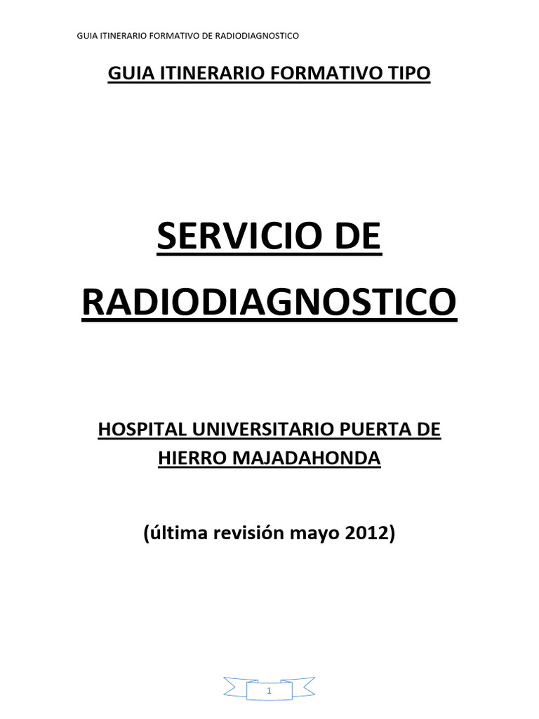 Gif Radiodiagnostico Mayo2012 | PDF | Radiología | Imagenes medicas