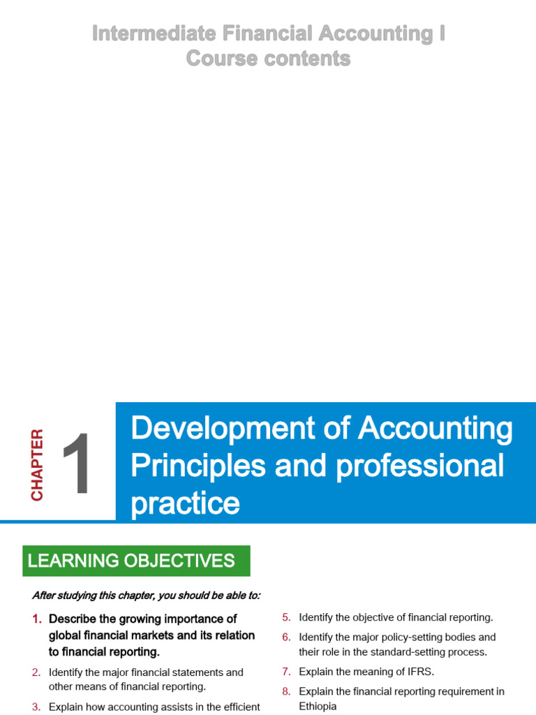 IFA I CH 1 Development of Accounting Principles and Professional1 | PDF ...