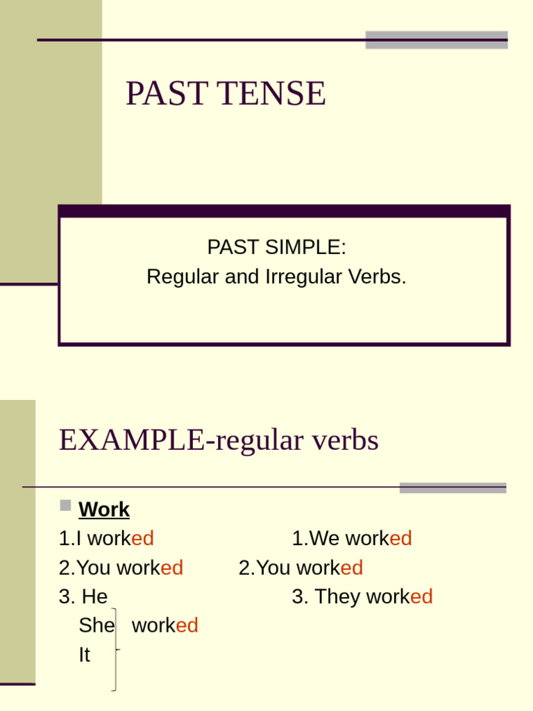 Mastering Past Tense Verbs Guide | PDF