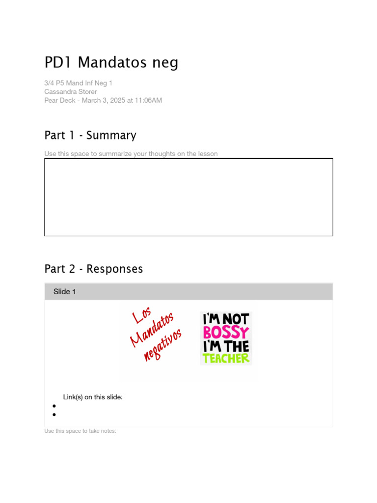 PD1 Mandatos neg - 3_4 P5 Mand Inf Neg 1 | PDF