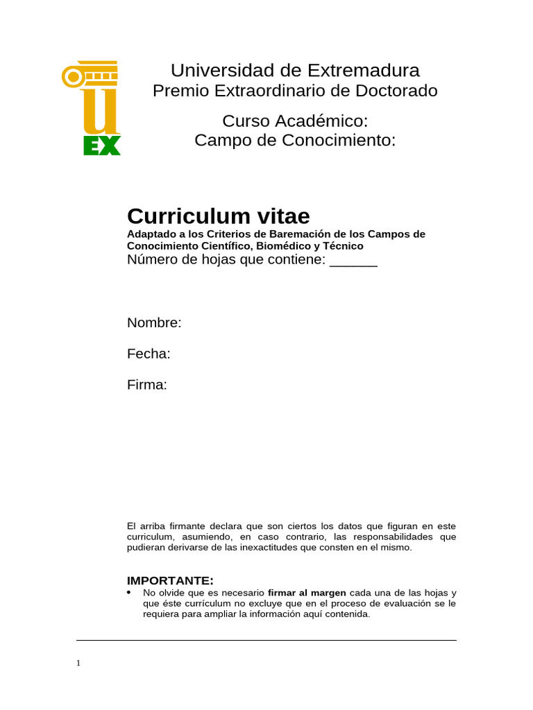 Mod. CV - Campos B - C y T - Nuevo | PDF