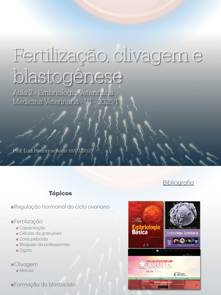 Fertilização e Clivagem em Embriologia Veterinária | PDF | Biologia ...