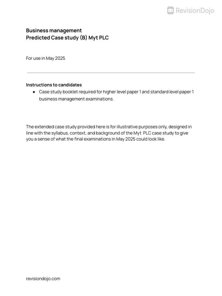 Myt PLC Business Management Case Study | PDF | Drink | Corporate Social ...