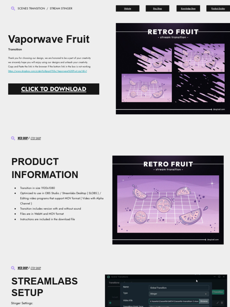 Vaporwave Fruit Transition | PDF | Multimedia | Computing