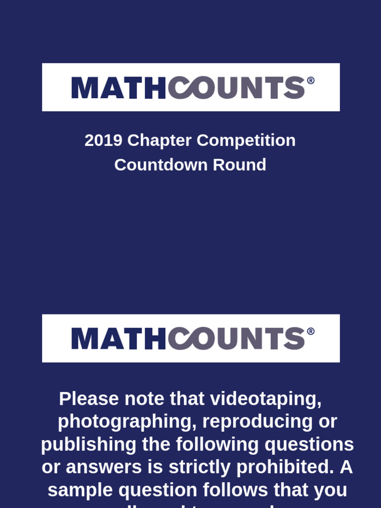 2019 Chapter Countdown - FINAL | PDF | Numbers | Ratio