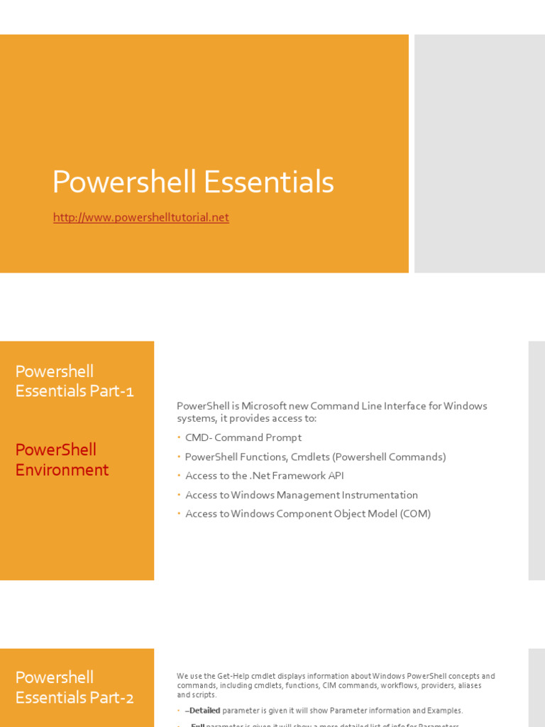 PowerShell Essentials Guide PDF | PDF