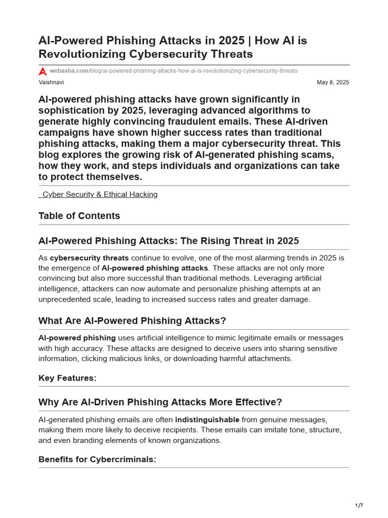 AI-Powered Phishing Attacks in 2025 How AI is Revolutionizing ...