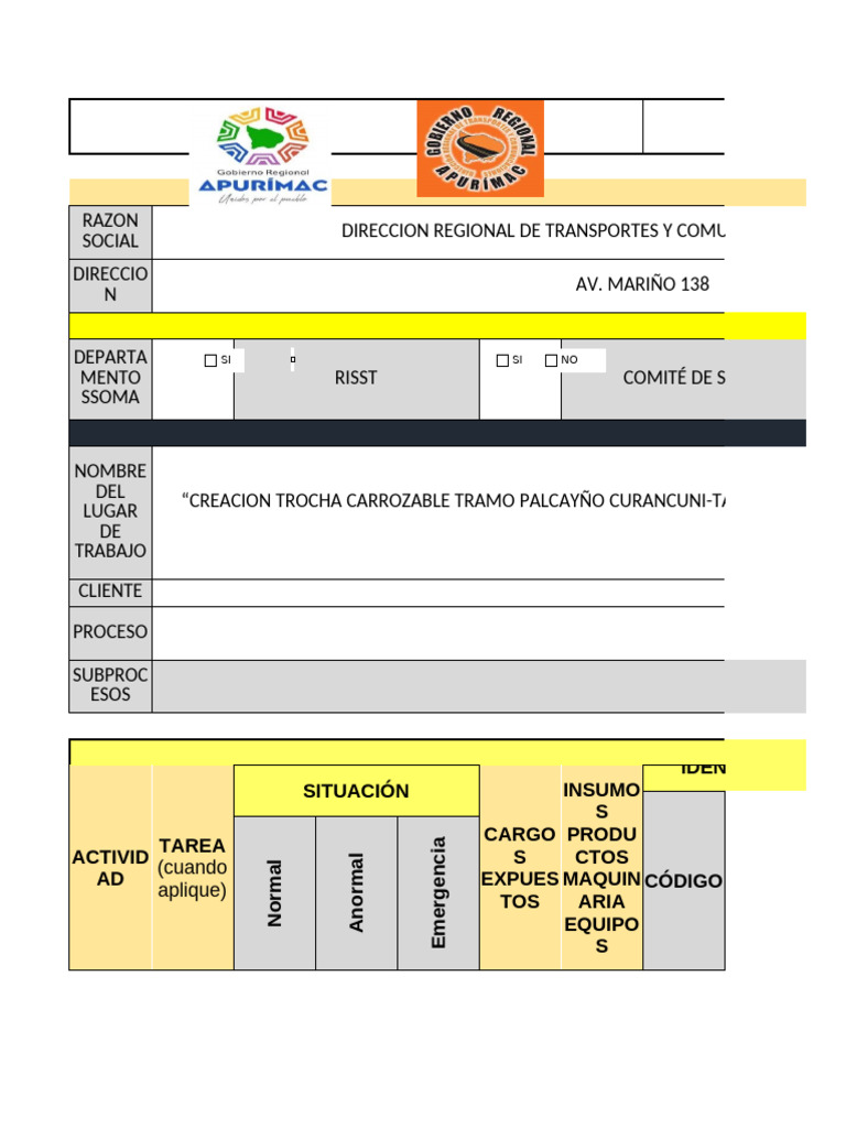 Modelo Iperc | PDF | La seguridad | Seguridad y salud ocupacional