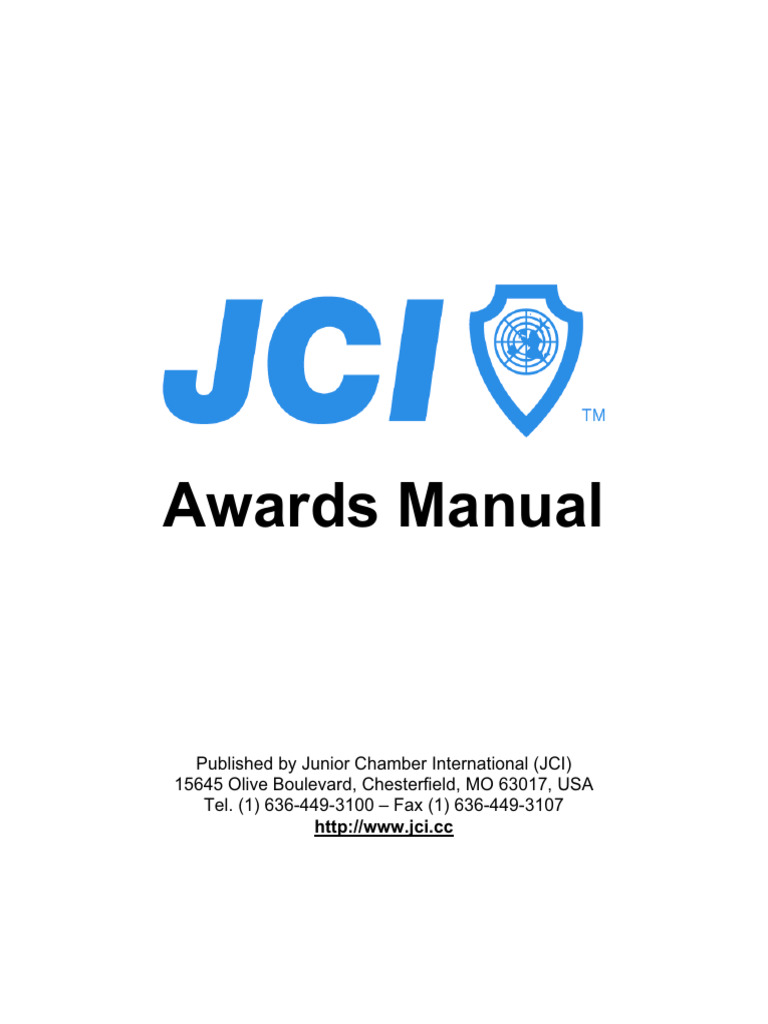 JCI Awards Manual Overview | PDF | Millennium Development Goals ...