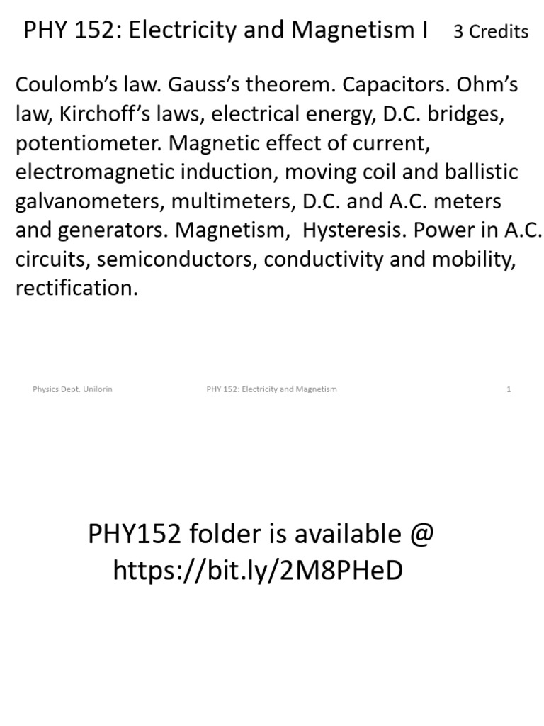 Phy152 Complete (Mr Android) | PDF | Capacitor | Capacitance