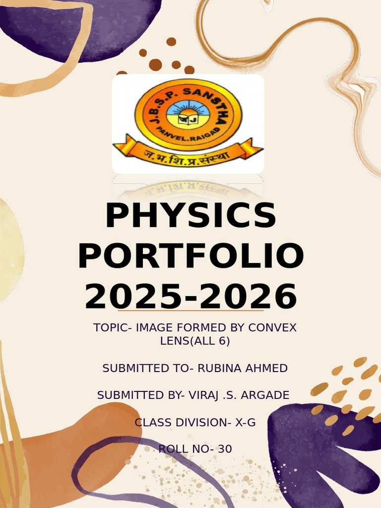 10G 30 Physics Portfolio Viraj Argade 2025-26 | PDF