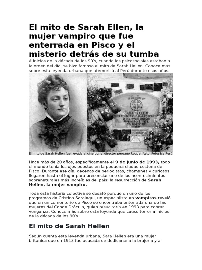 El Mito de Sarah Ellen | PDF | Vampiros