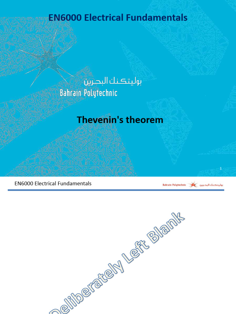 Slides-13 - Thevenin Theorem | PDF | Electrical Network | Electronic Circuits
