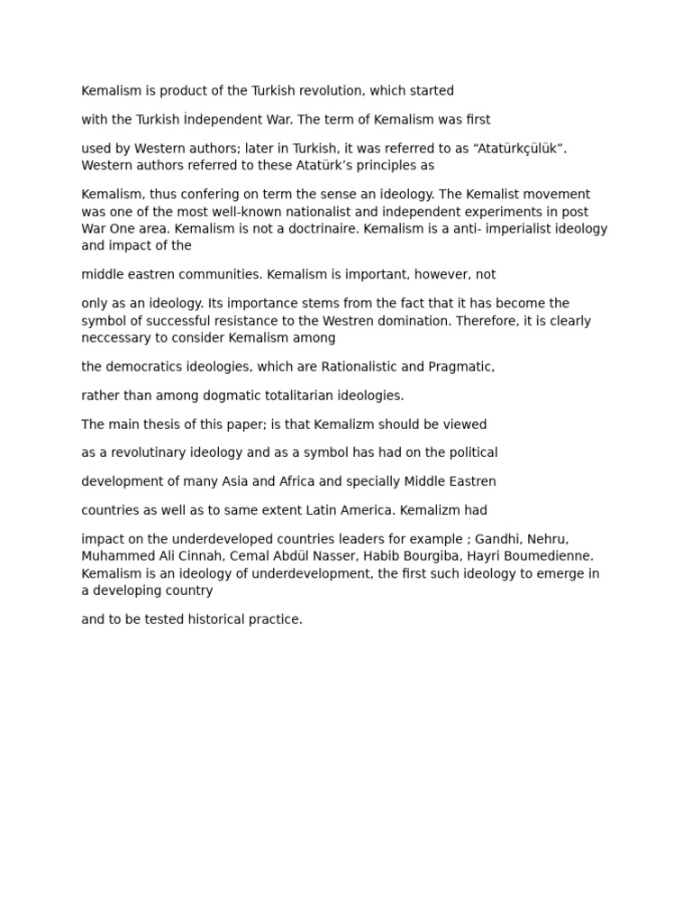 What Is Kemalism | PDF
