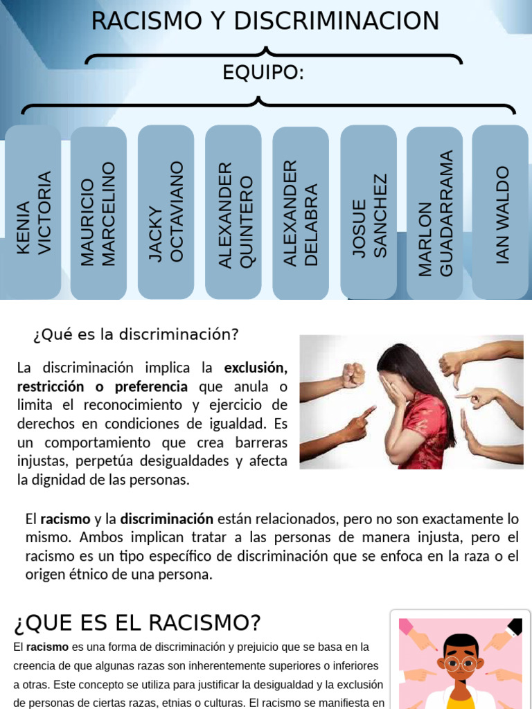 Racismo y Discriminación: Definición y Estrategias | PDF | Racismo ...