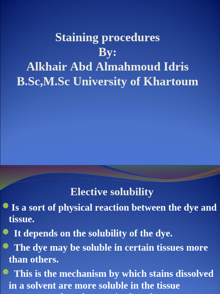 (13) Staining Procedures | PDF | Staining | Dye