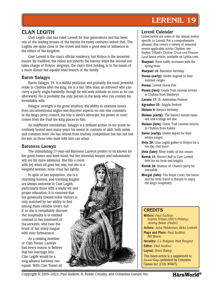 HârnWorld - Chybisa - Lerenil Supplement | PDF | Baron