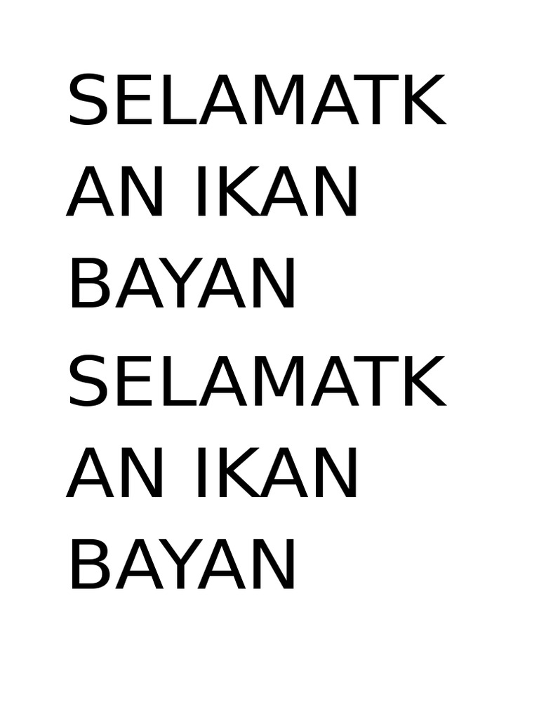 SELAMATKAN IKAN BAYAN PSV | PDF