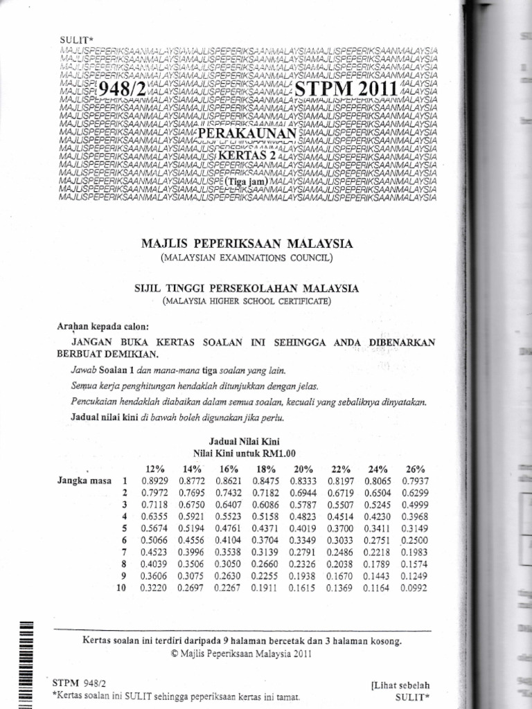 5 STPM Sem 2 2011 | PDF