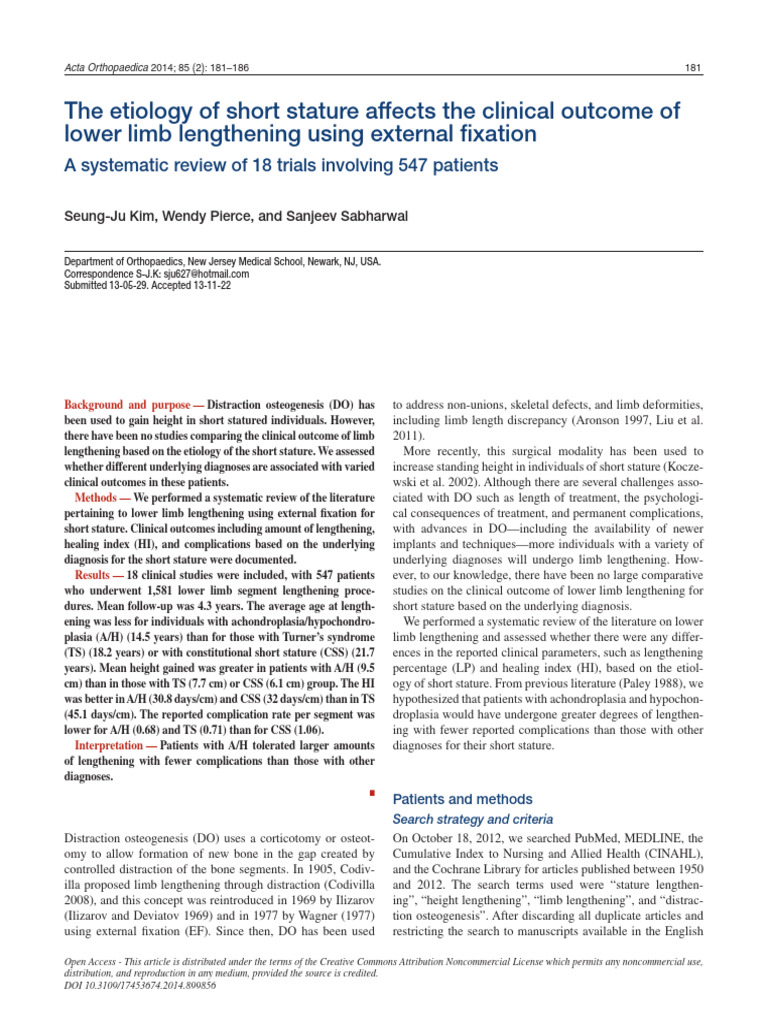 The Etiology of Short Stature Affect | PDF