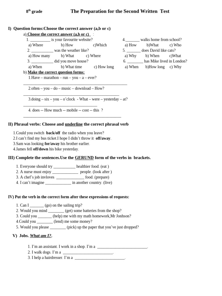 8th Grade English Test Preparation Guide | PDF | Linguistics ...