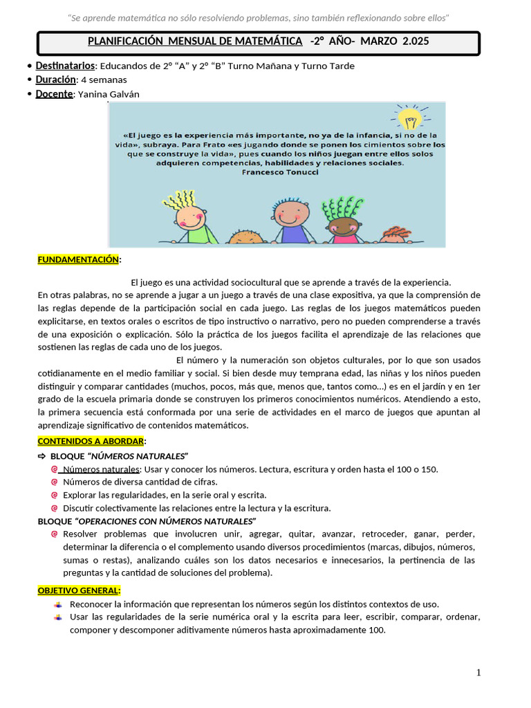 Matemática MARZO | PDF | Matemáticas | Educación primaria
