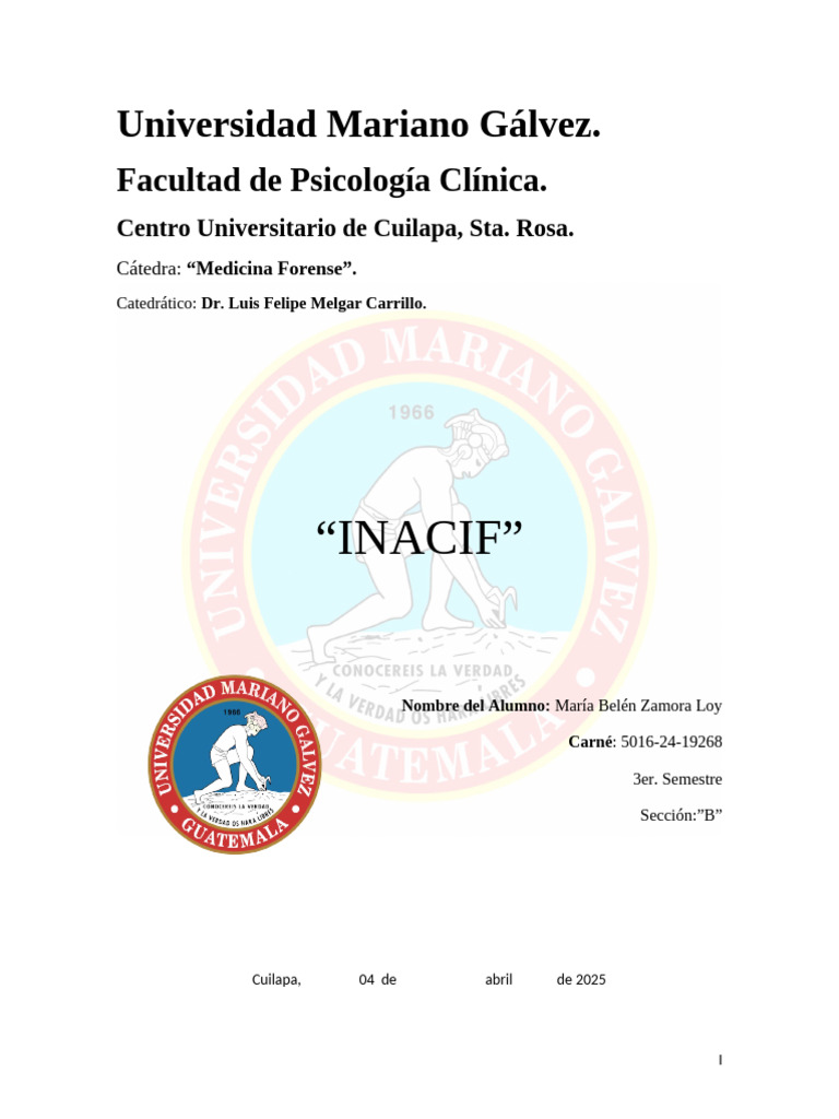 Análisis del INACIF en Guatemala 2025 | PDF | Ciencia forense | Guatemala