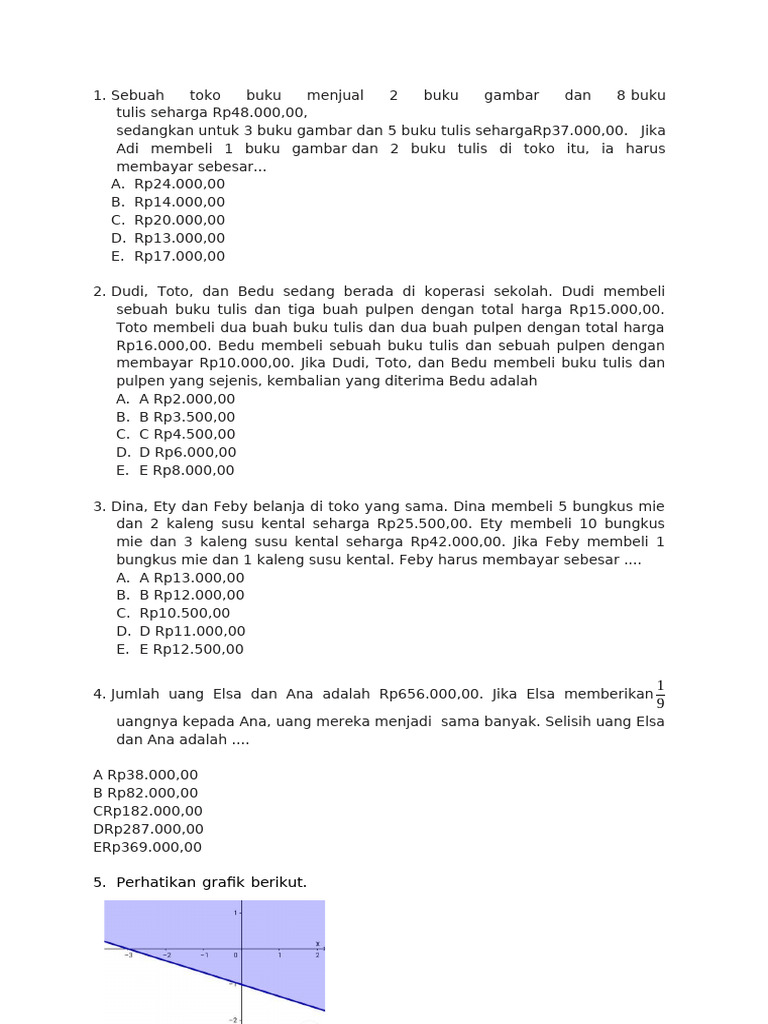 Soal SPLDV Dan SPLTV | PDF