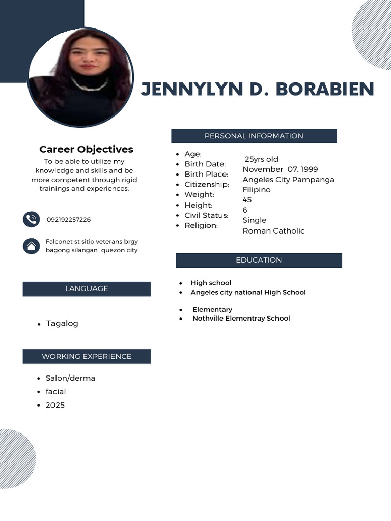 Blue Professional Modern CV Resume | PDF
