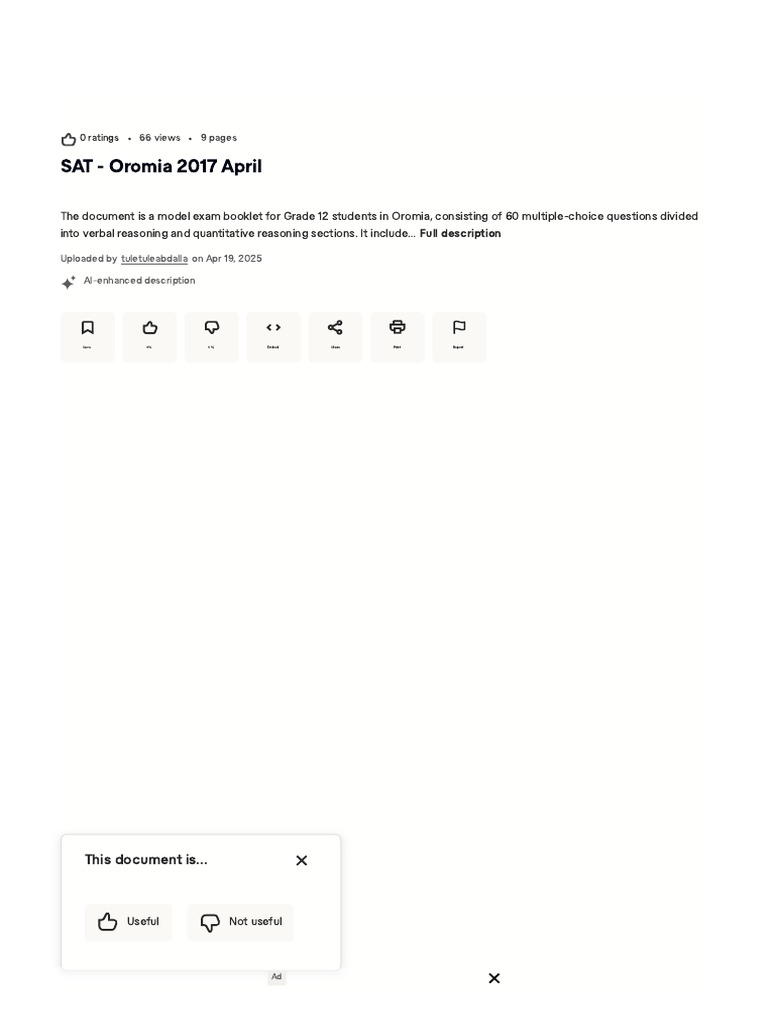 SAT-Oromia2017AprilPDFButterflySat 1746920627865 | PDF | Sat | Scribd