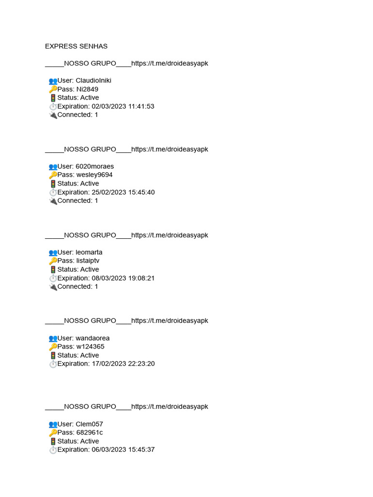 Express Senhas | PDF