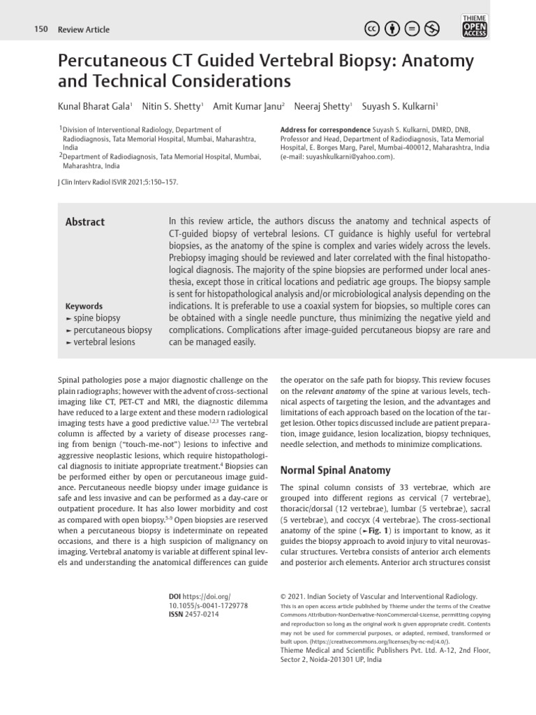 Percutaneous CT Guided Vertebral Biopsy - 250327 - 193143 | PDF ...