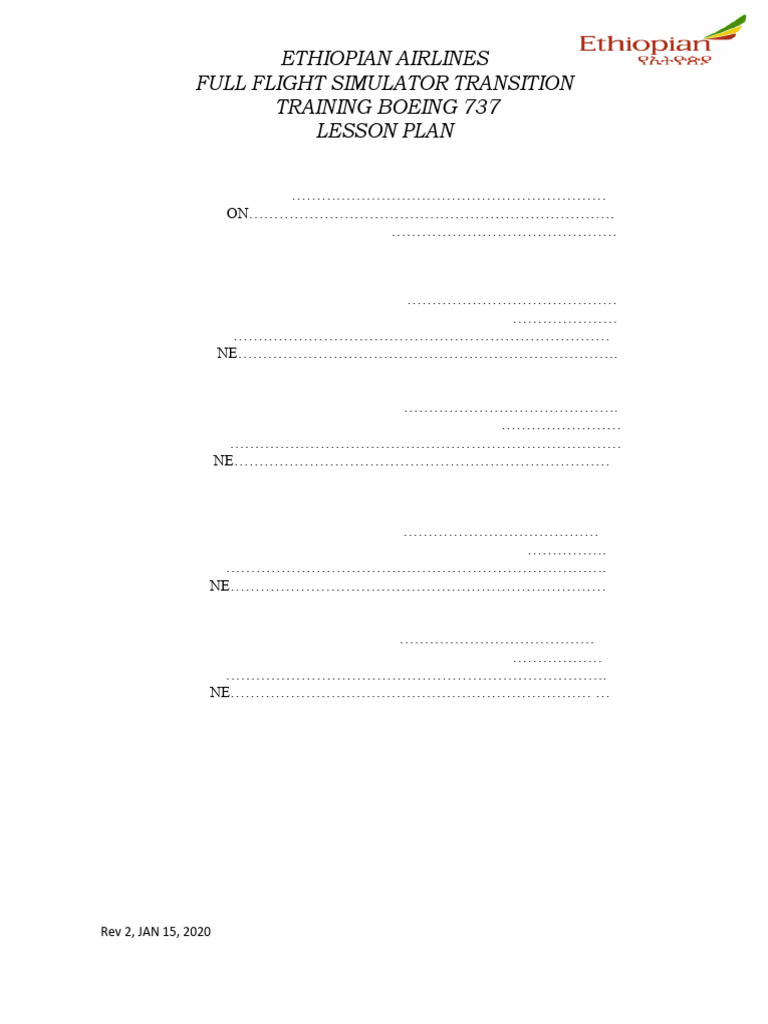 B737 FFS Transition Syllabus (2087) | PDF | Federal Aviation ...