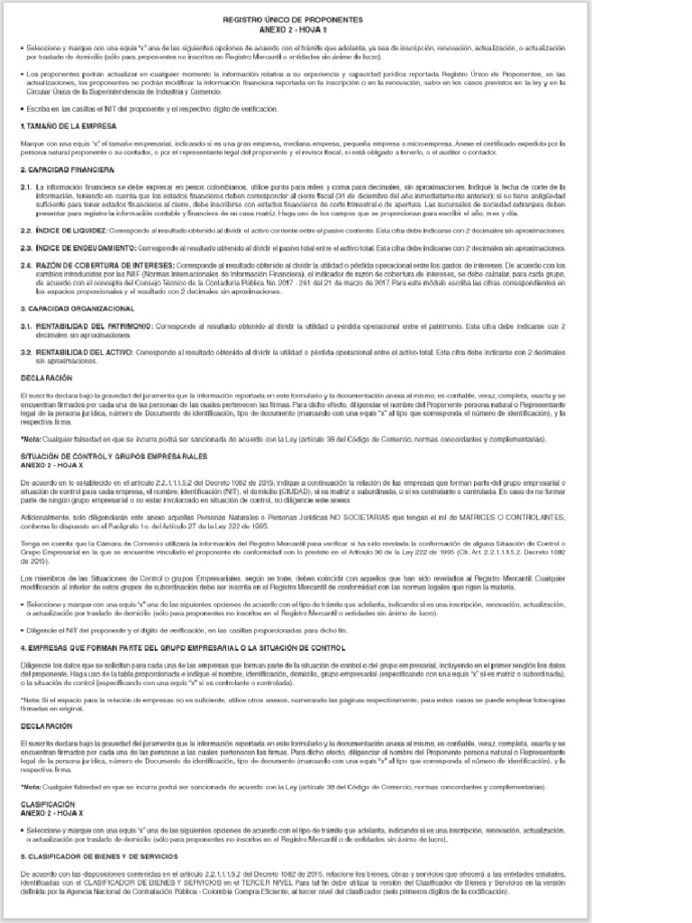 RUES - Registro Empresarial | PDF