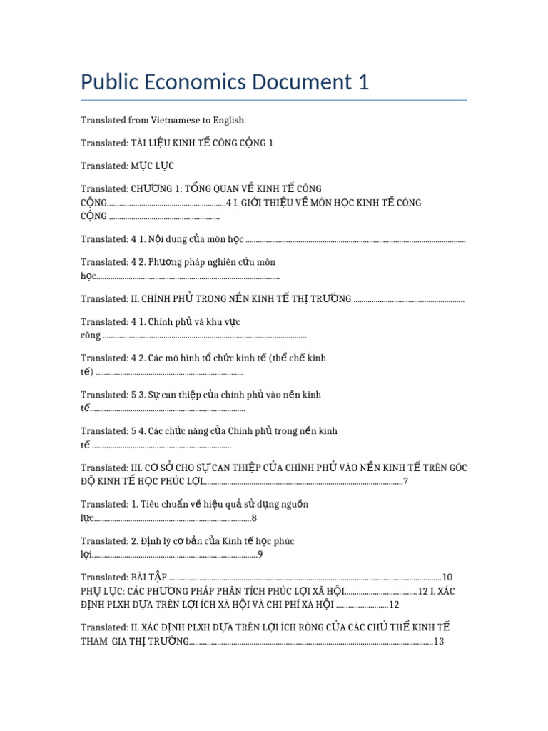 Public Economics Full Translation | PDF
